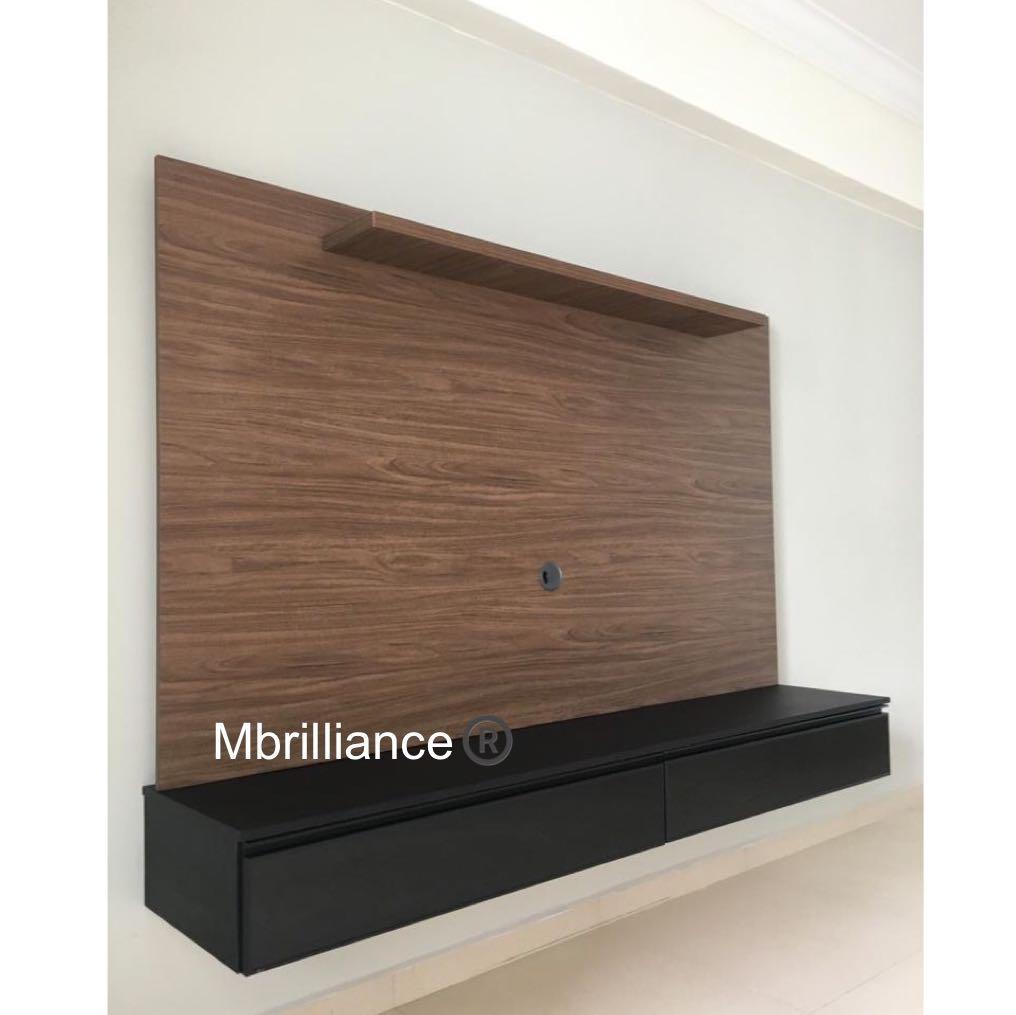 Custom made tv console feature wall, Furniture & Home Living, Furniture ...