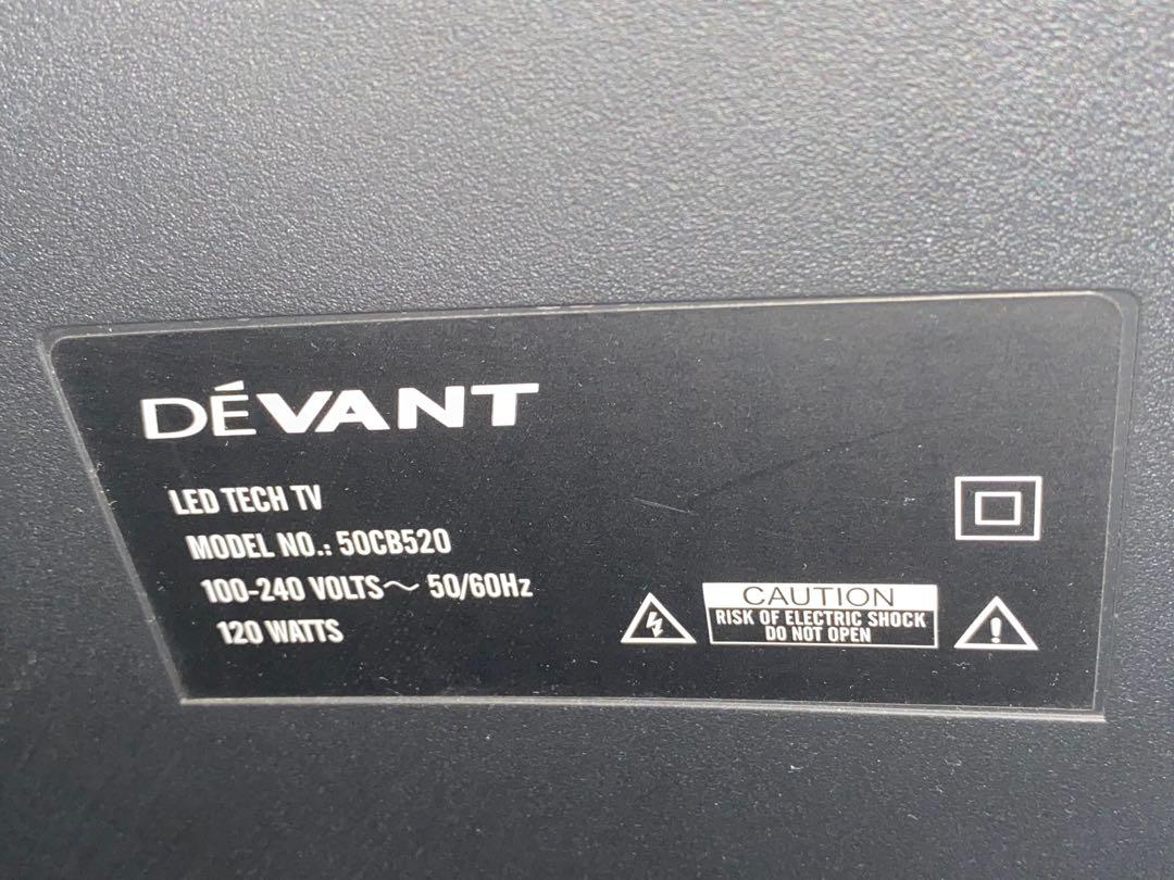 DEVANT 50 INCHES, TV & Home Appliances, TV & Entertainment, Blu-Ray ...