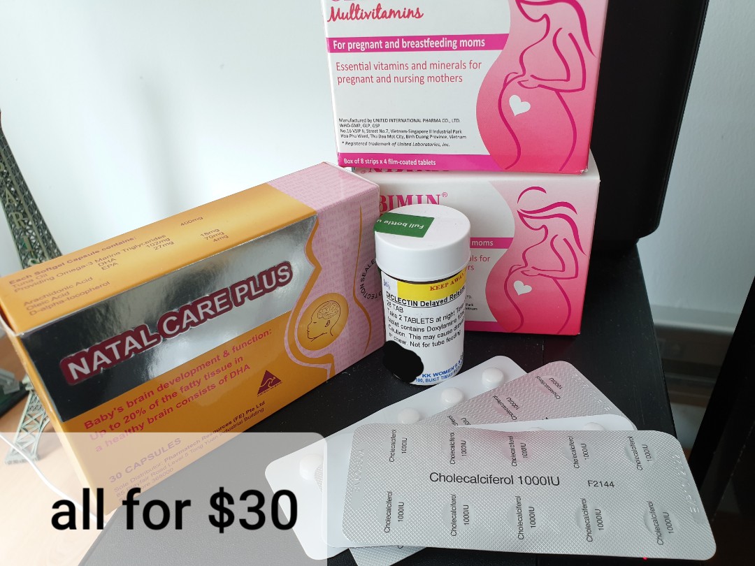 Diclectin and pregnancy supplement, Everything Else on Carousell