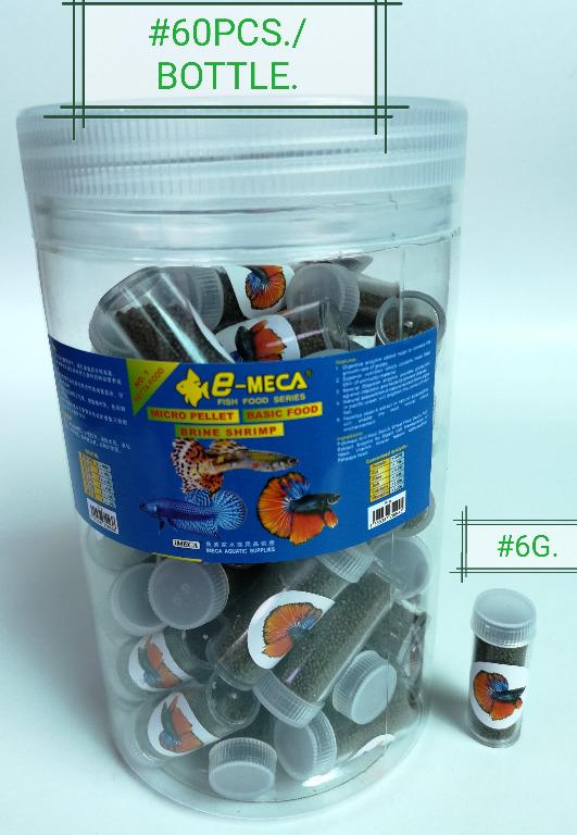 e-Meca Betta Micro Pellet Aquarium Fish Food 6gram, Pet Supplies, Pet ...