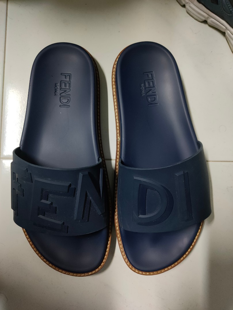Fendi slides, Men's Fashion, Footwear, Flipflops and Slides on Carousell