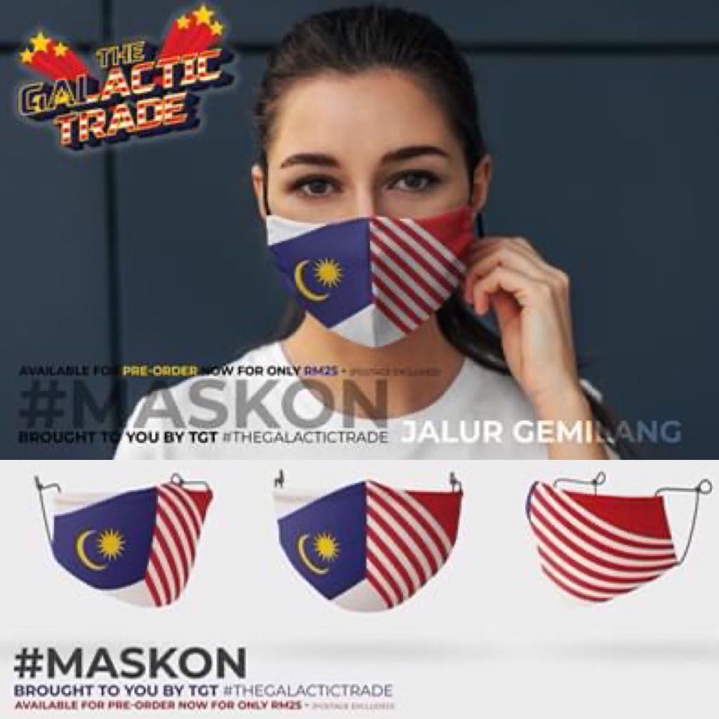 (HOT ITEM) PRE-ORDER jalur gemilang face mask for merdeka by TGT # ...