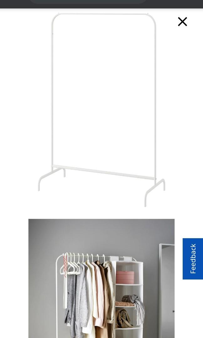 IKEA Mulig clothes rack BLACK colour, Furniture, Shelves & Drawers on ...