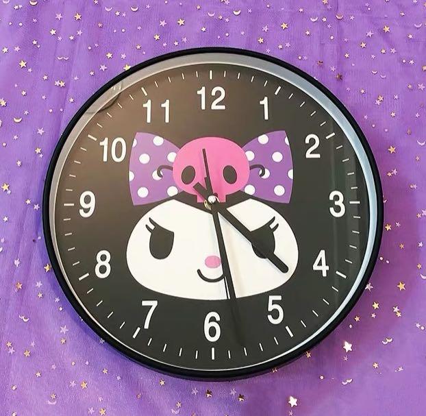 Kuromi Wall Clock, Furniture, Home Decor, Others on Carousell