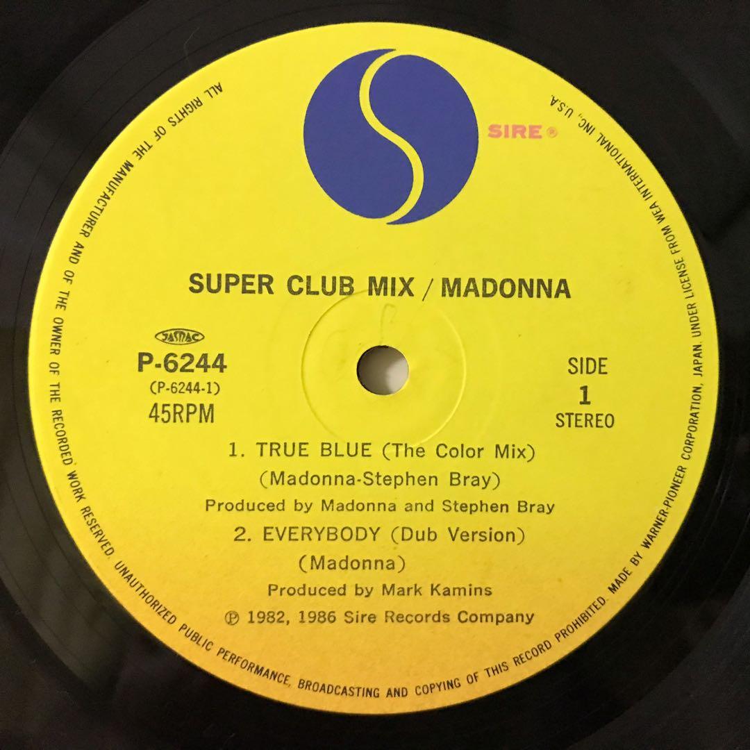 Madonna - True Blue Super Club Mix Japan 12” Single LP vinyl with OBI ...