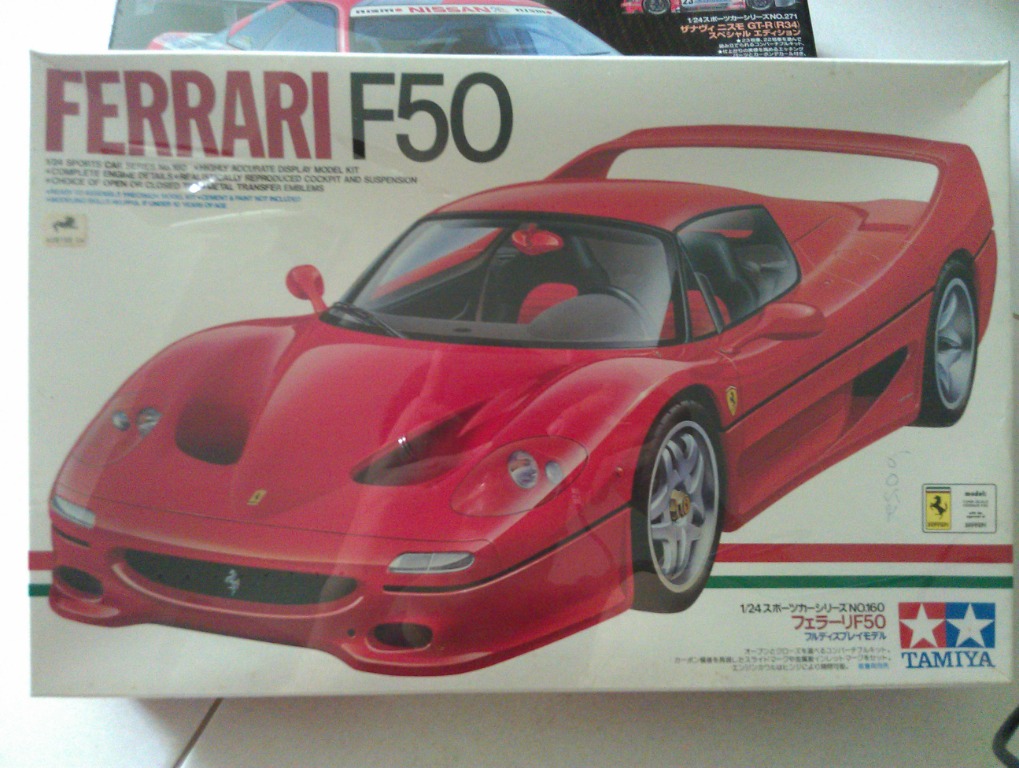 New Old Stock Tamiya Sports Car Kit 1/24 Ferrari F50 - 24160, Hobbies ...