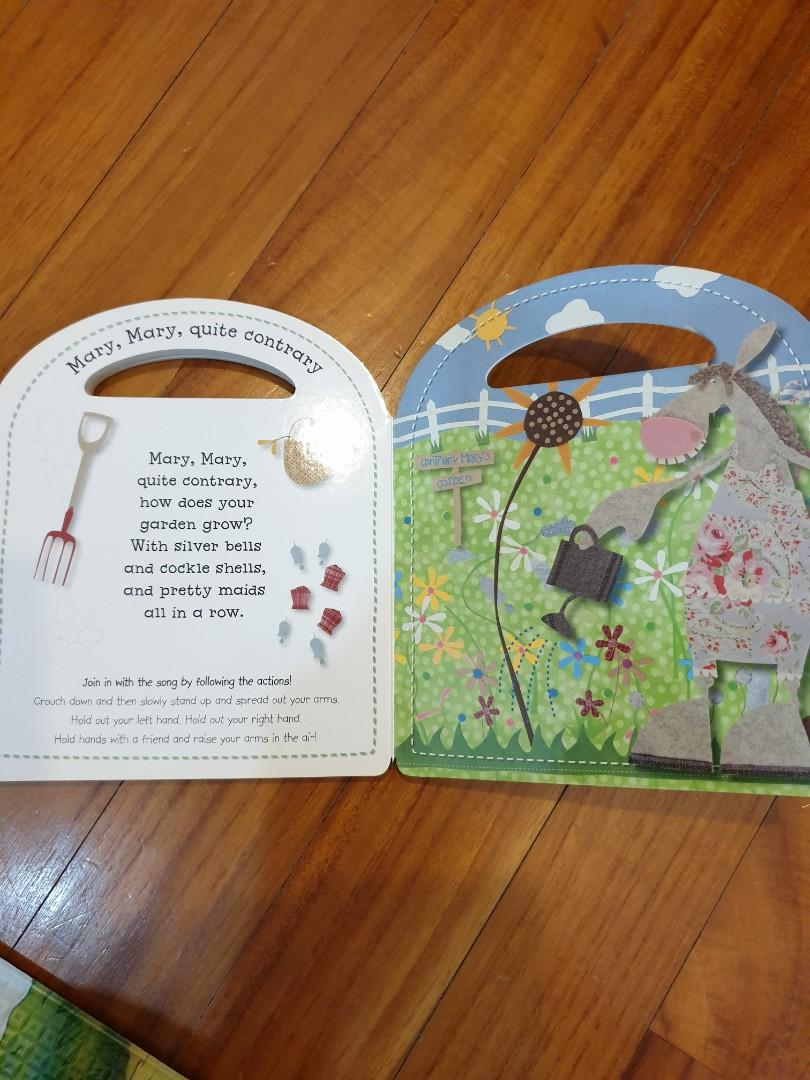 Nursery Rhymes carry and sing along book and CD, Books & Stationery ...