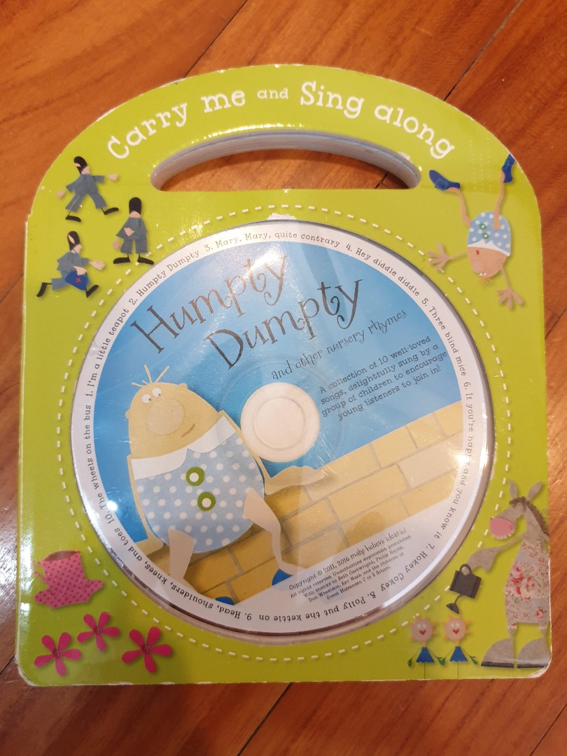 Nursery Rhymes carry and sing along book and CD, Books & Stationery ...