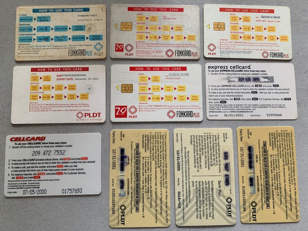 Phone cards call cards fonkards touch card cell card Philippines ...