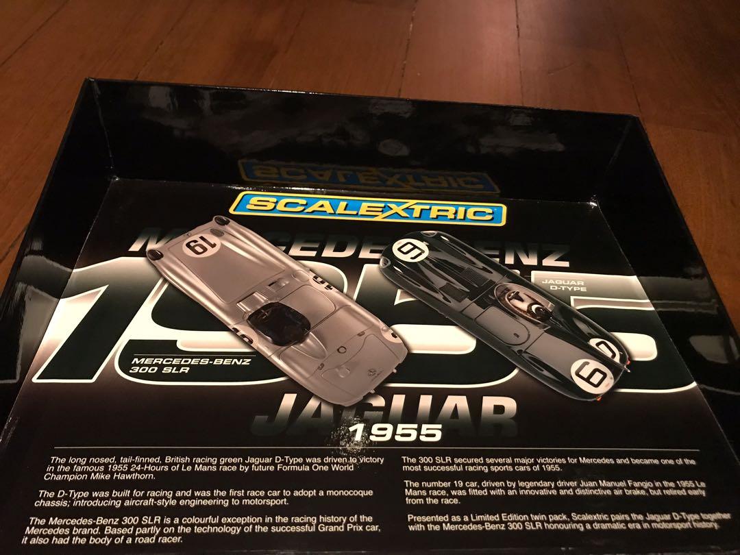 Scalextric Limited Edition 1955 Mercedes 300 SLR & Jaguar D-Type Set (1 ...