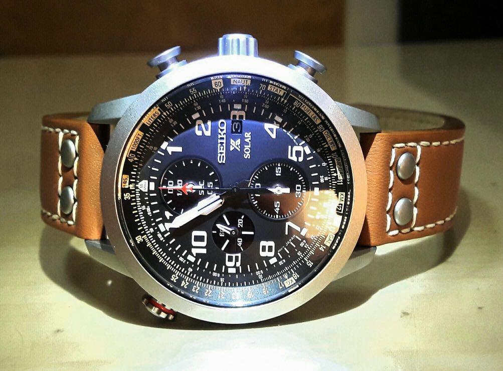 Seiko Prospex Sky Pilot Watch Solar, Luxury, Watches on Carousell