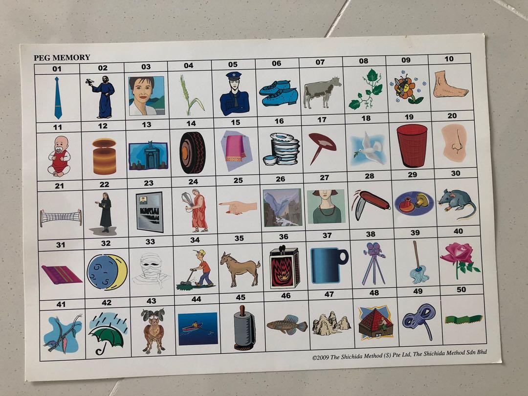 Shichida peg memory children mimo linking memory , Hobbies & Toys ...