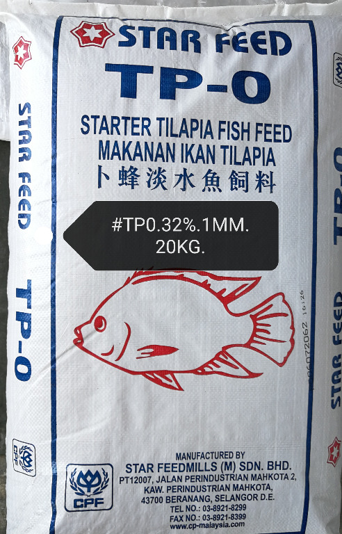 Star Feed TP0 Tilapia Fish Feed 1mm 32% Protein 20kg, Pet Supplies, Pet ...