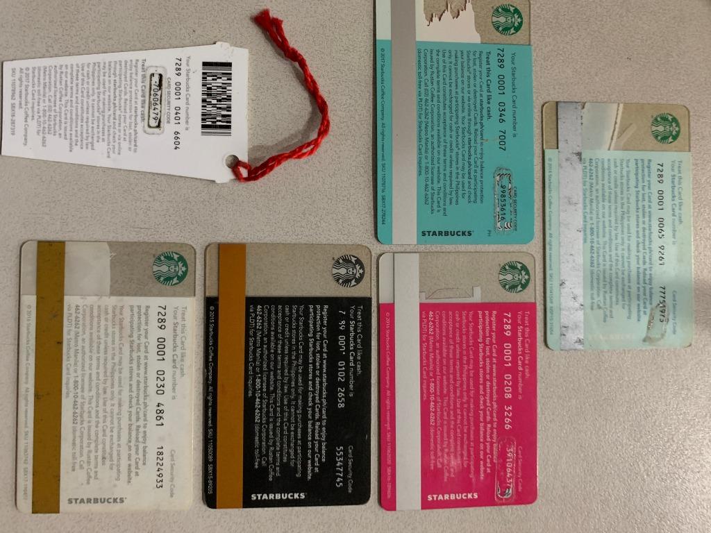 Starbucks cards set with and without pin intact, Tickets & Vouchers ...