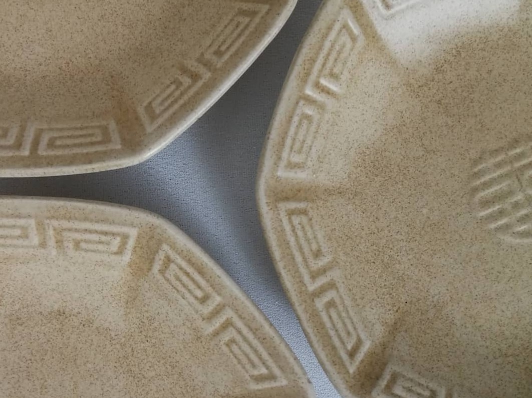 Stoneware concave plates, Furniture & Home Living, Kitchenware ...