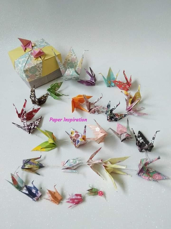 String of origami cranes gift set, Hobbies & Toys, Stationery & Craft ...