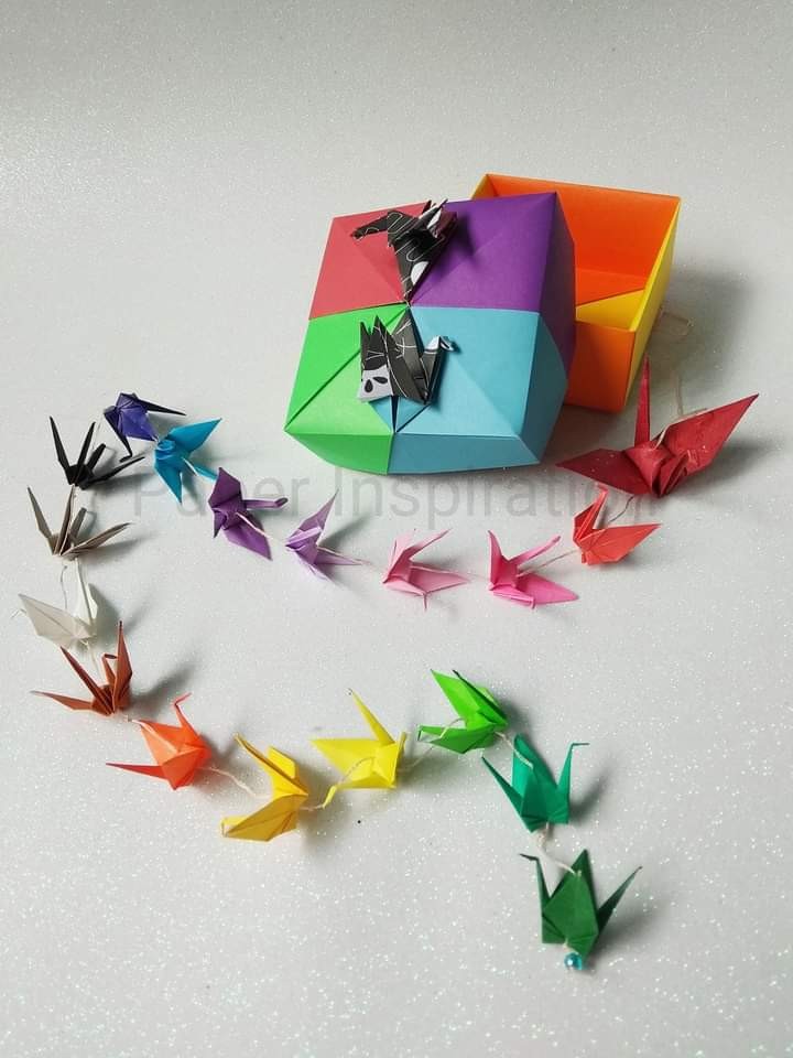 String of origami cranes gift set, Hobbies & Toys, Stationery & Craft ...