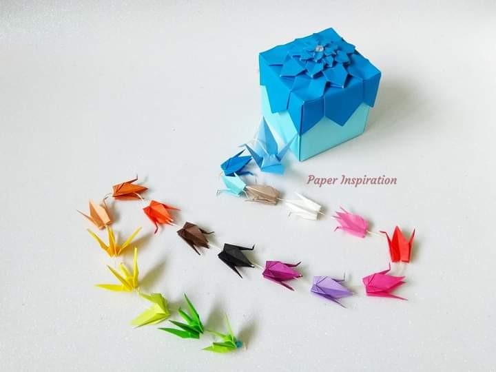 String of origami cranes gift set, Hobbies & Toys, Stationery & Craft ...