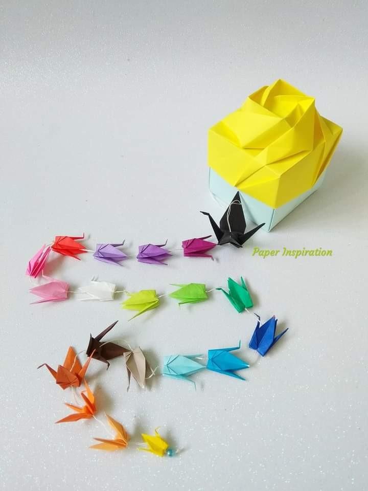 String of origami cranes gift set, Hobbies & Toys, Stationery & Craft ...