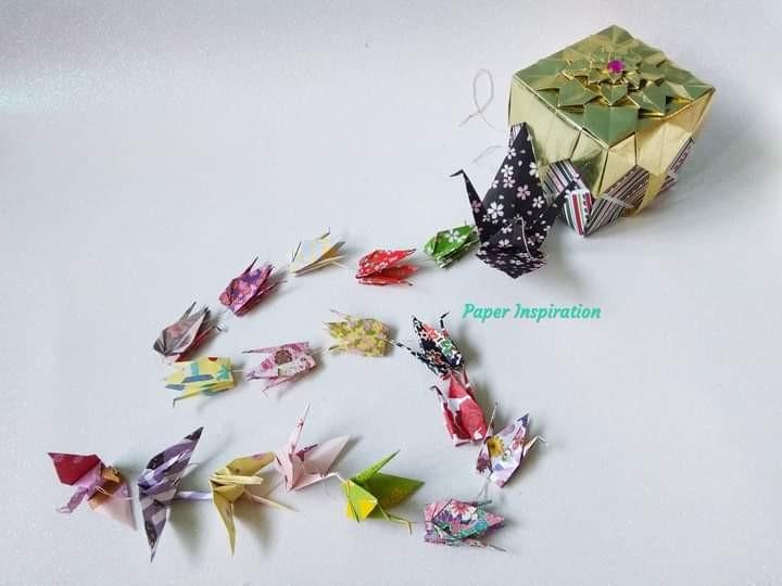 String of origami cranes gift set, Hobbies & Toys, Stationery & Craft ...