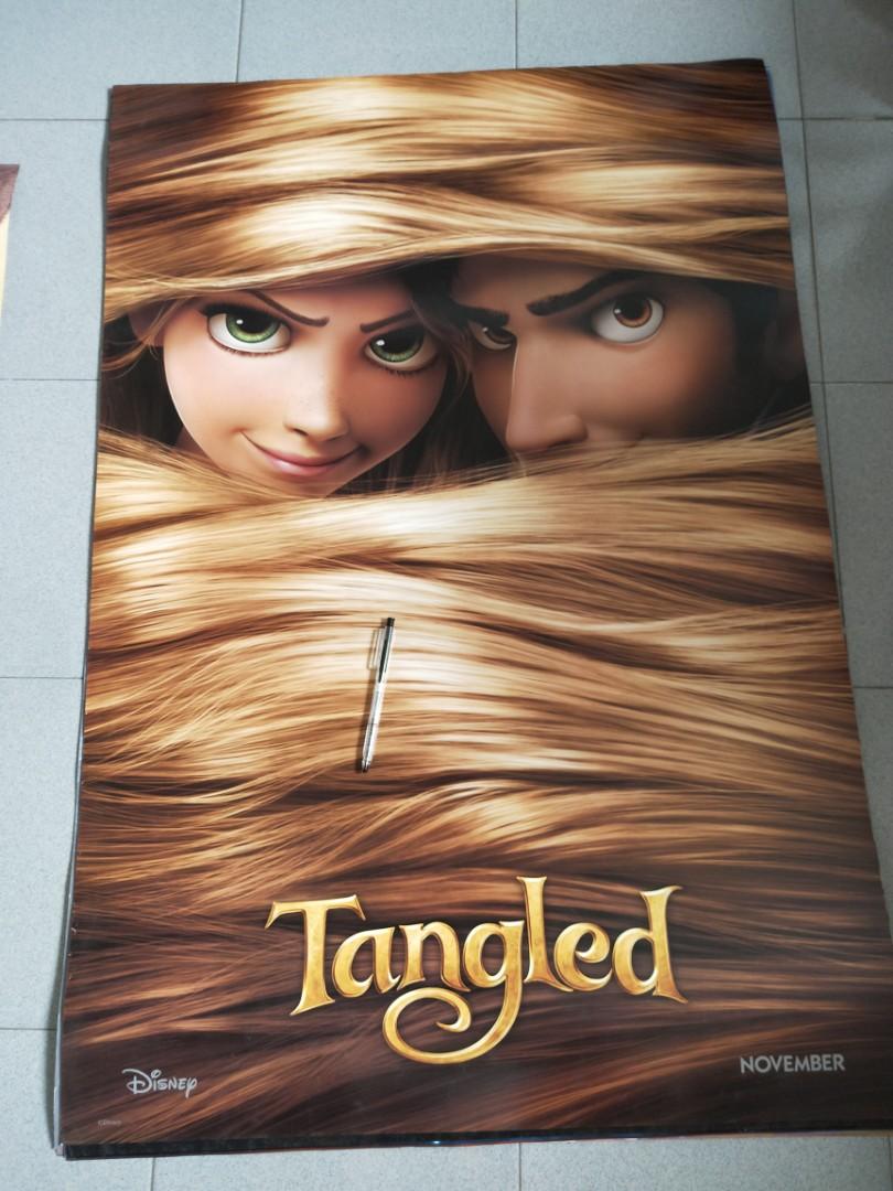 tangled movie poster original, Hobbies & Toys, Books & Magazines ...
