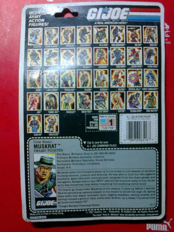 1987 Vintage GI Joe - Muskrat, Hobbies & Toys, Toys & Games on Carousell