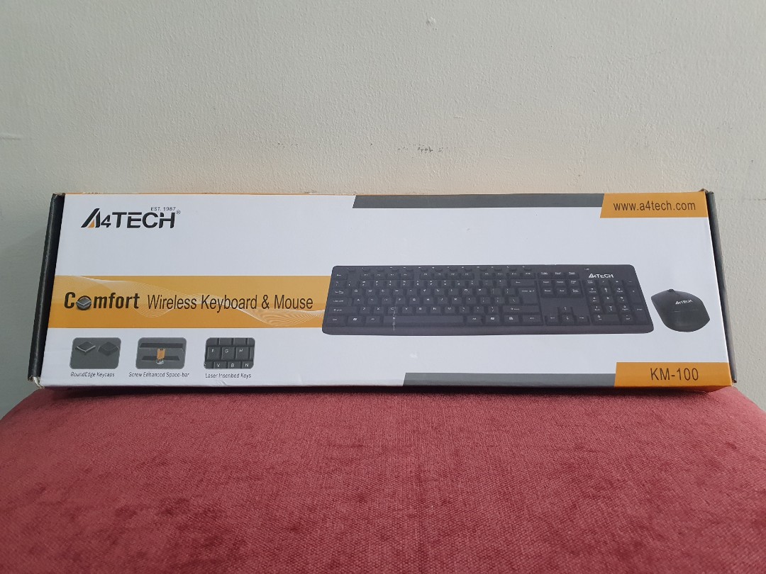 A4Tech Wireless Keyboard and Mouse (KM-100), Computers & Tech, Parts ...