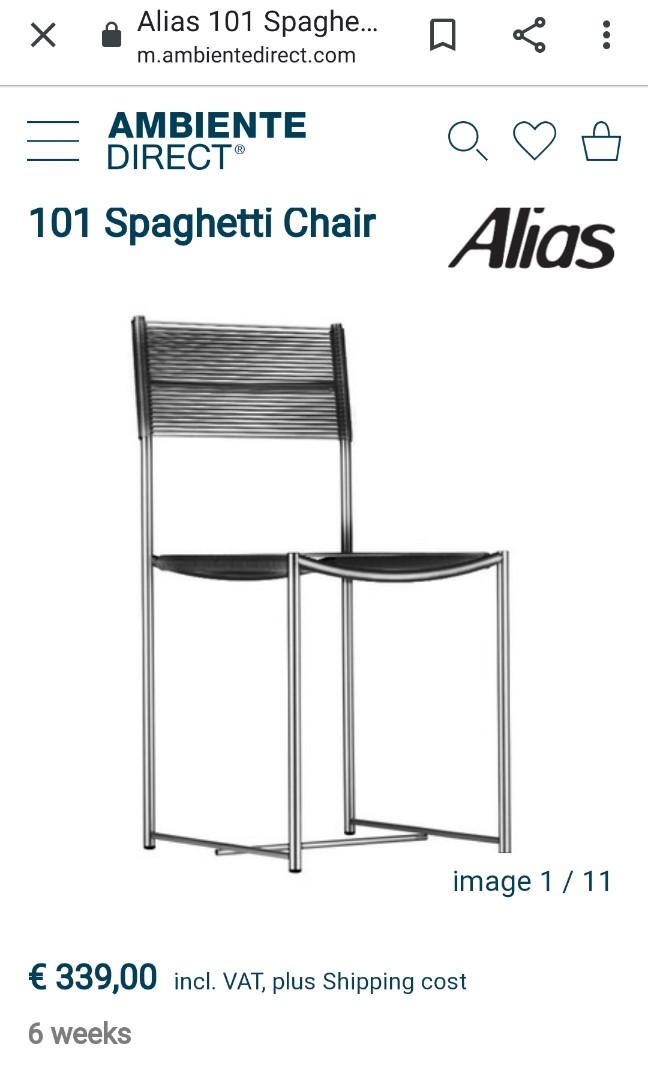 Alias Spaghetti chair by Giandomenico Belotti, Furniture & Home Living ...