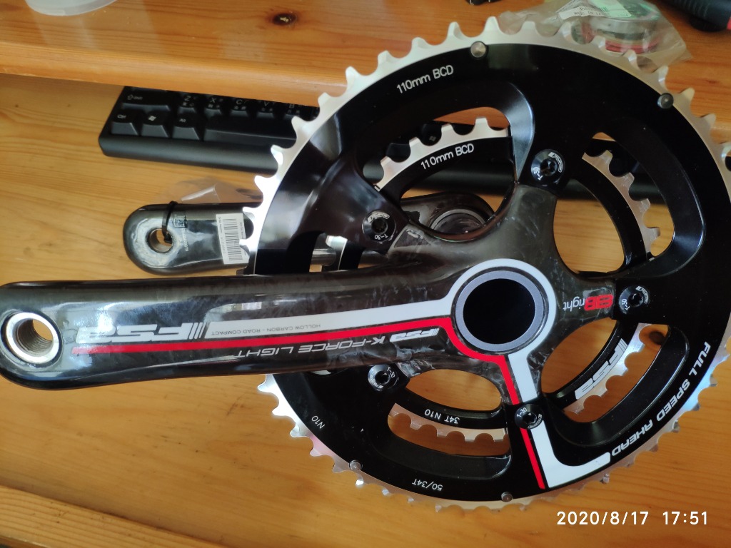 FSA K-Force Light BBright Carbon Crankset 50/34 170mm大盤, 運動產品, 單車及配件 ...