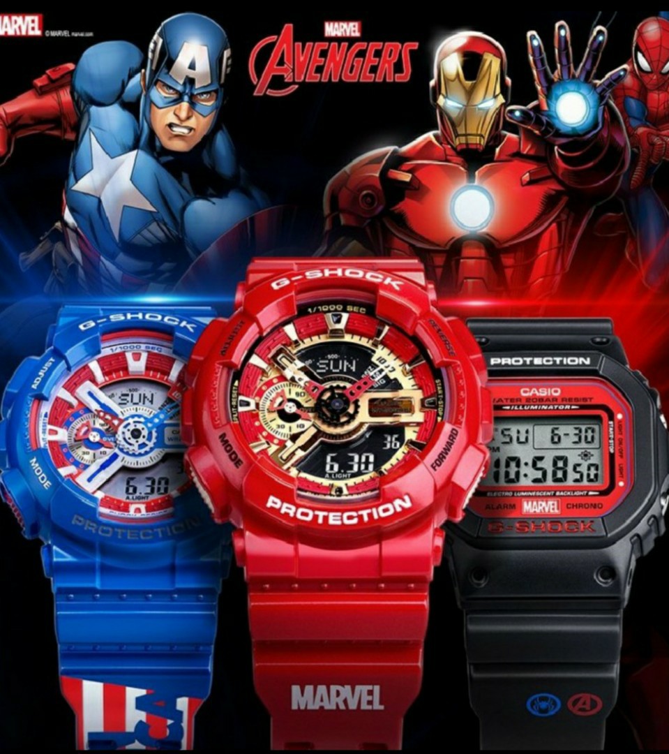 G-Shock Marvel Watch @$35!, Mobile Phones & Gadgets, Wearables & Smart ...