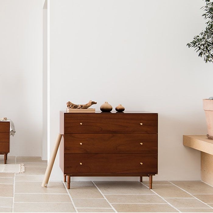 Heim Forrest Walnut 3 Drawer Vanity Chest, Furniture & Home Living ...