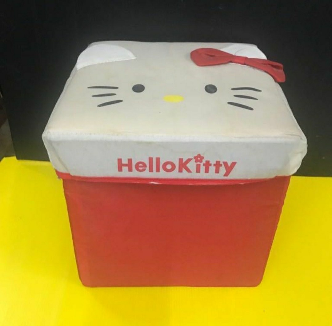 Authentic Hello Kitty Storage Stool #JanganTakut, Furniture & Home ...