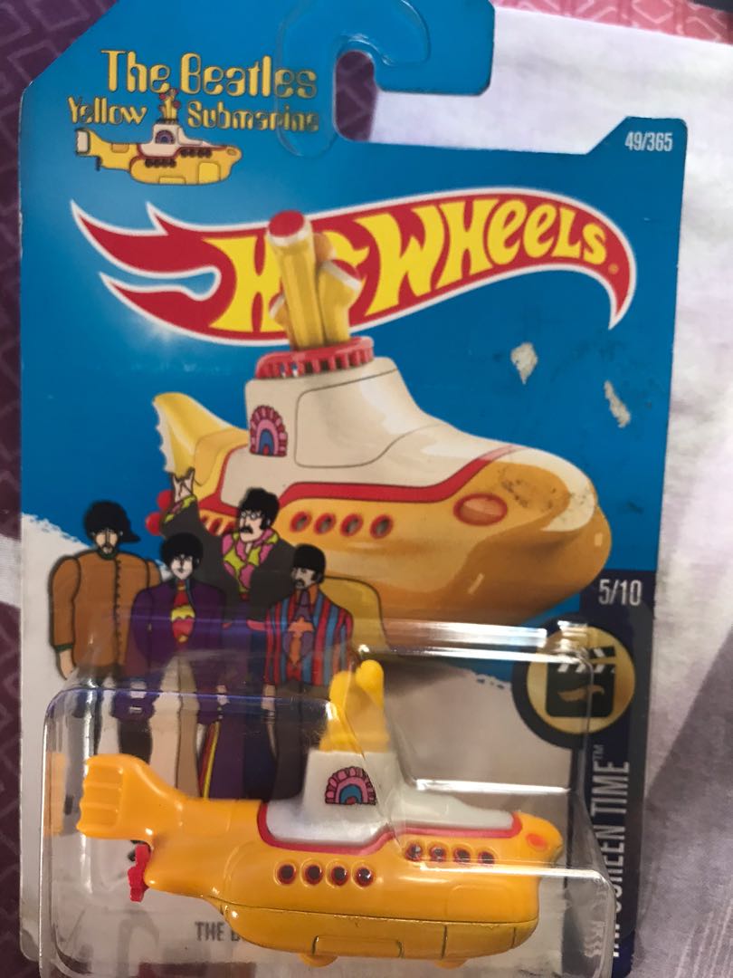 Hot Wheels Beatles Yellow Submarine Back to the Future Delorean Time ...