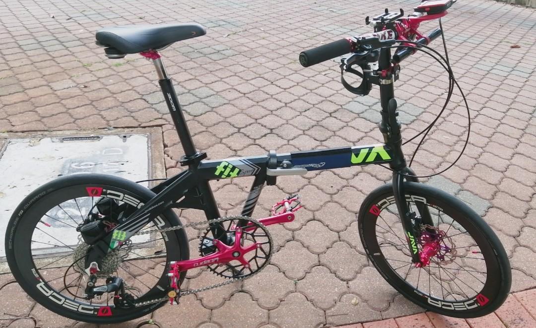 JAVA FIT 18 Folding bike, 20 INCHES DECA WHEEL SET, Sports Equipment ...