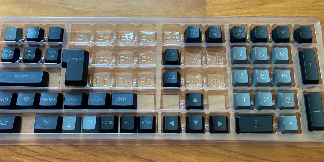 Large Font PBT Keycaps Black/Grey - Extended Set, Computers & Tech ...