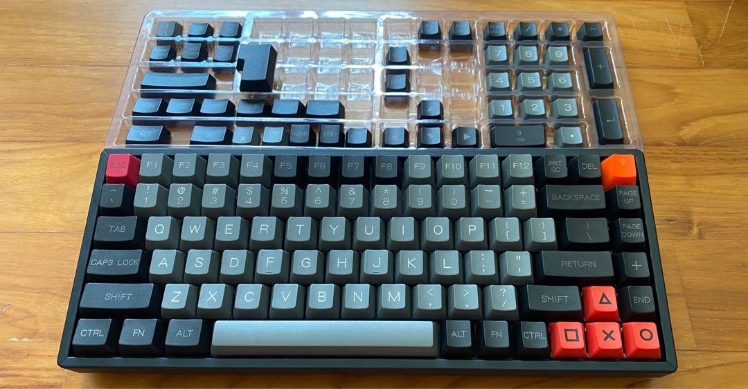Large Font PBT Keycaps Black/Grey - Extended Set, Computers & Tech ...