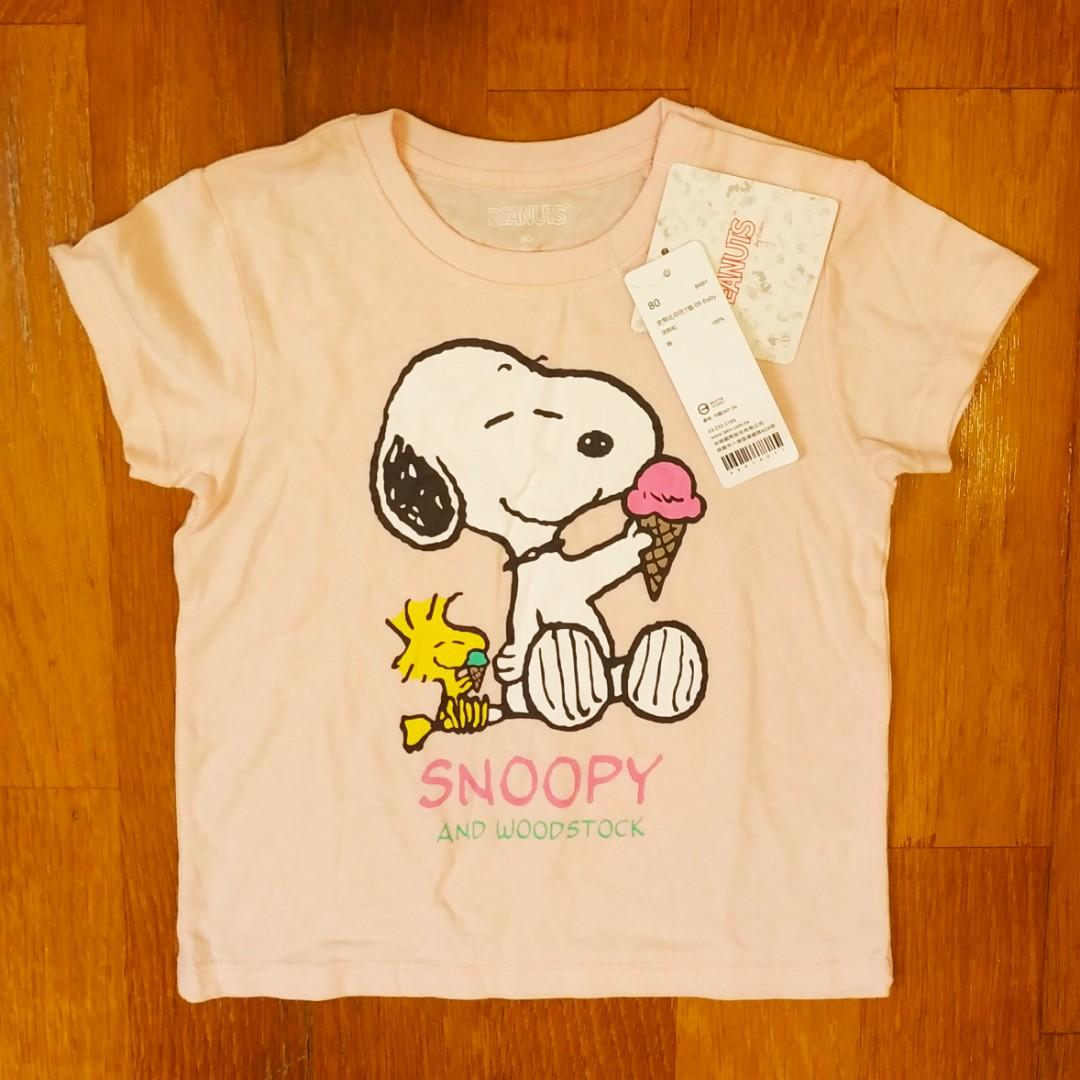 全新Lativ-Snoopy女寶棉t (80cm), 嬰兒及兒童, 嬰兒及兒童流行時尚在旋轉拍賣
