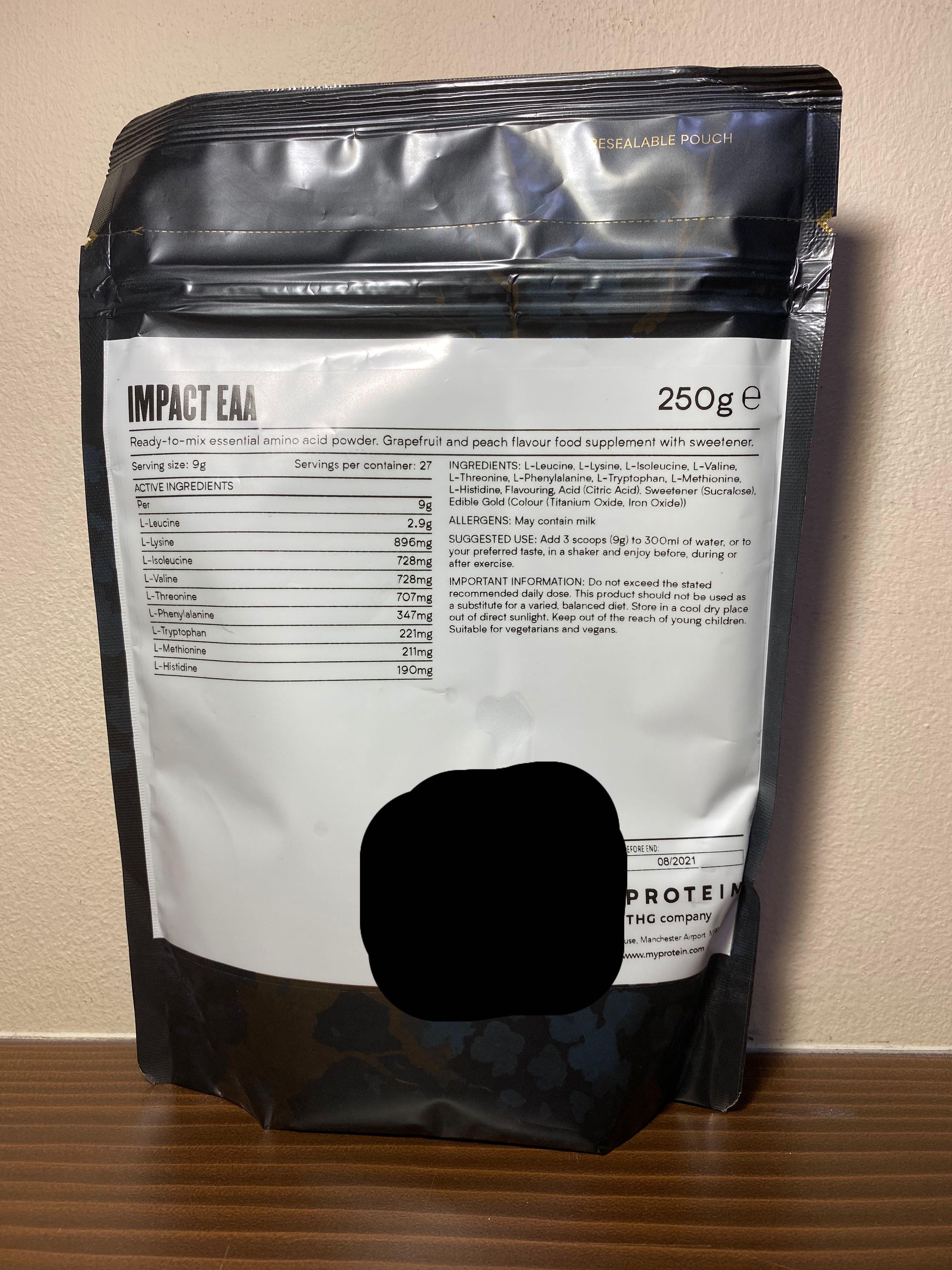 (NEW) Myprotein Impact EAA Limited Edition Golden (My Protein), Health ...
