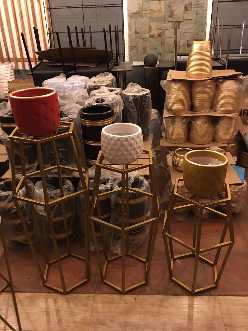 Octagon plant stand, Furniture & Home Living, Home Improvement ...