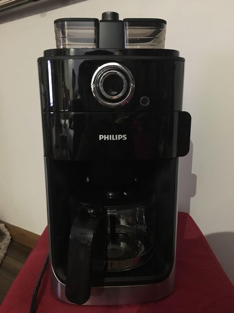 Philips Grind & Brew Coffee maker HD7762/00, TV & Home Appliances ...