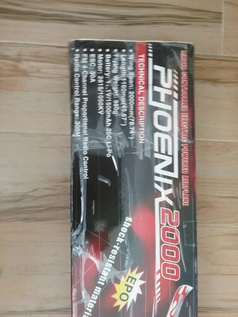 Phoenix 2000 rc glider 兩米遙控滑翔機飛機未砌空機, 興趣及遊戲, 玩具 & 遊戲類 - Carousell