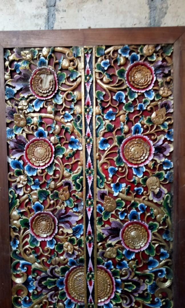 Pintu bali full ukir frame jati sedikit defect, Perabotan Rumah di ...