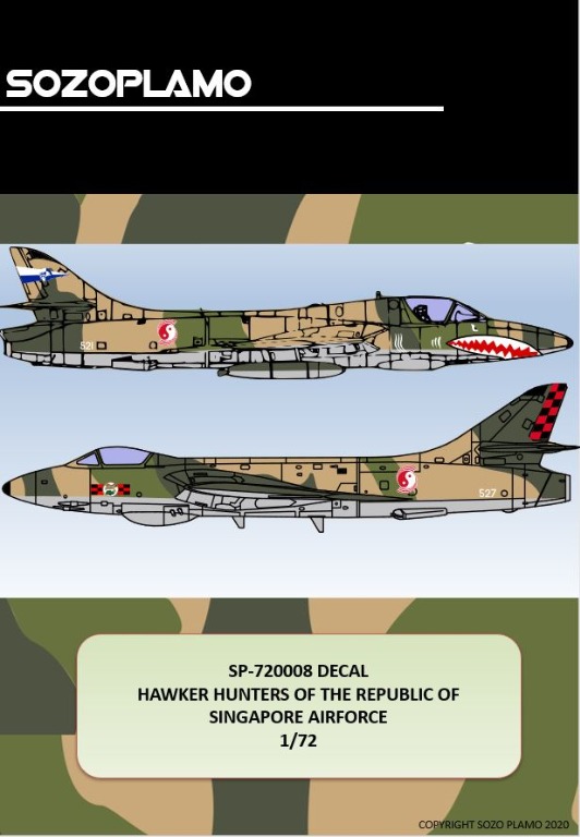 RSAF Hawker Hunters Decals (1/72, 1/48, 1/32), Hobbies & Toys, Toys & Games on Carousell