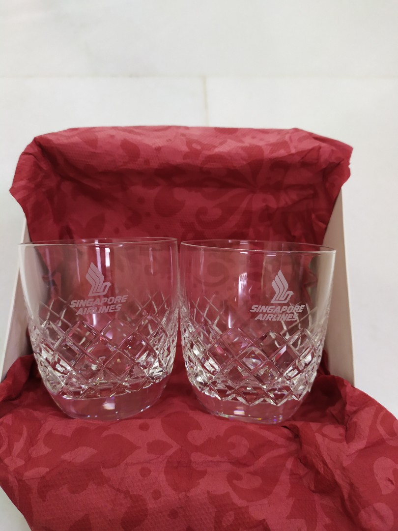 SIA crystal whisky glass, Food & Drinks, Alcoholic Beverages on Carousell