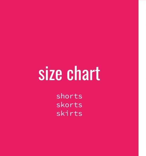 SIZE CHART FOR THE DENIM SHORTS, SKORTS, AND SKIRTS, Women's Fashion ...