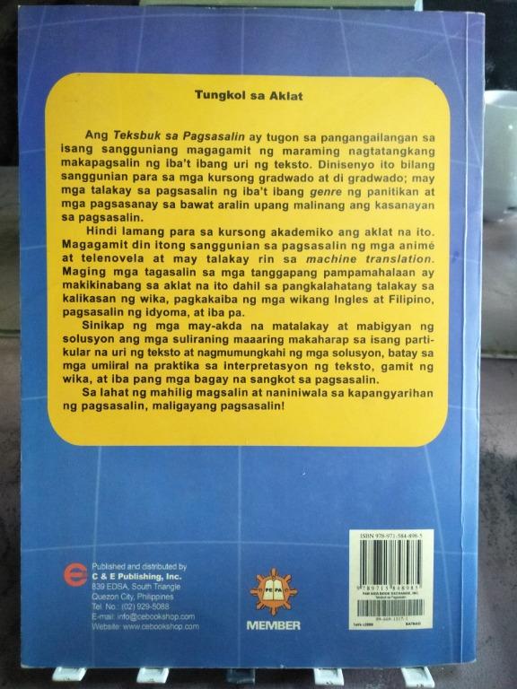 Teksbuk sa Pagsasalin, Hobbies & Toys, Books & Magazines, Textbooks on ...