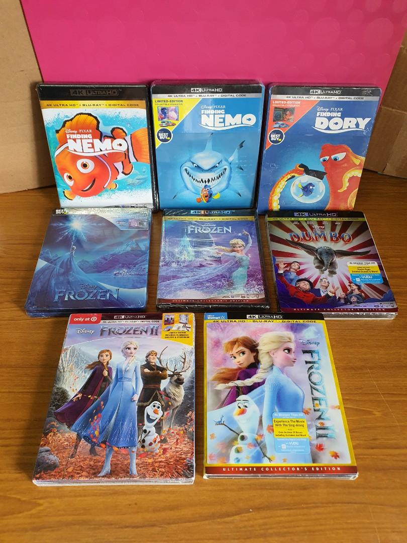 USA Blu Ray 4K UHD - CARTOONS - Disney / PIXAR / other kids cartoons ...