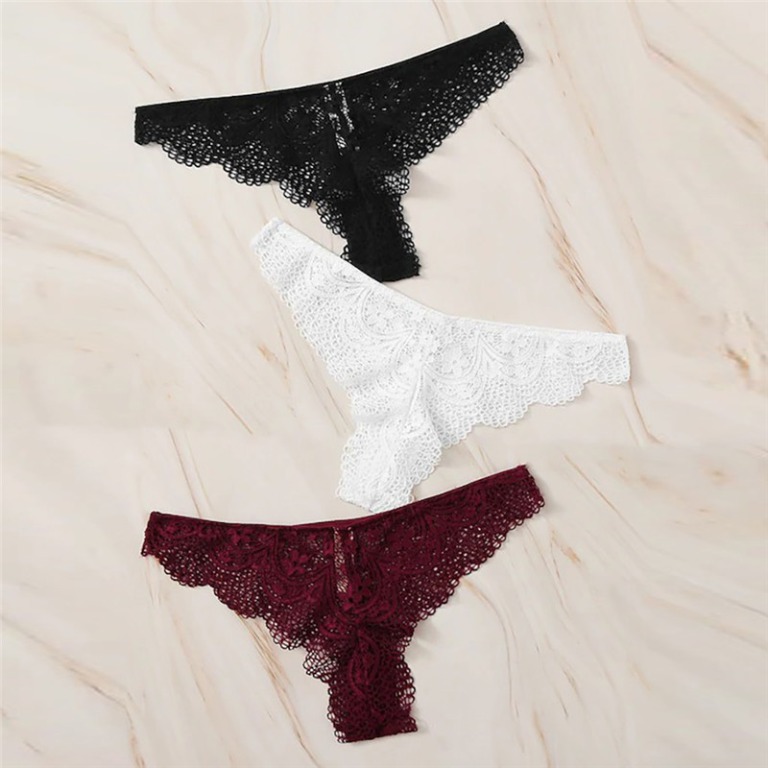Woman Low Rise Lacy Thong G-string (S015), Women's Fashion, New ...