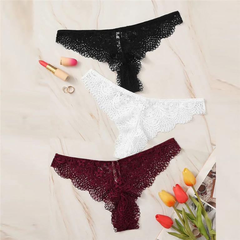 Woman Low Rise Lacy Thong G-string (S015), Women's Fashion, New ...