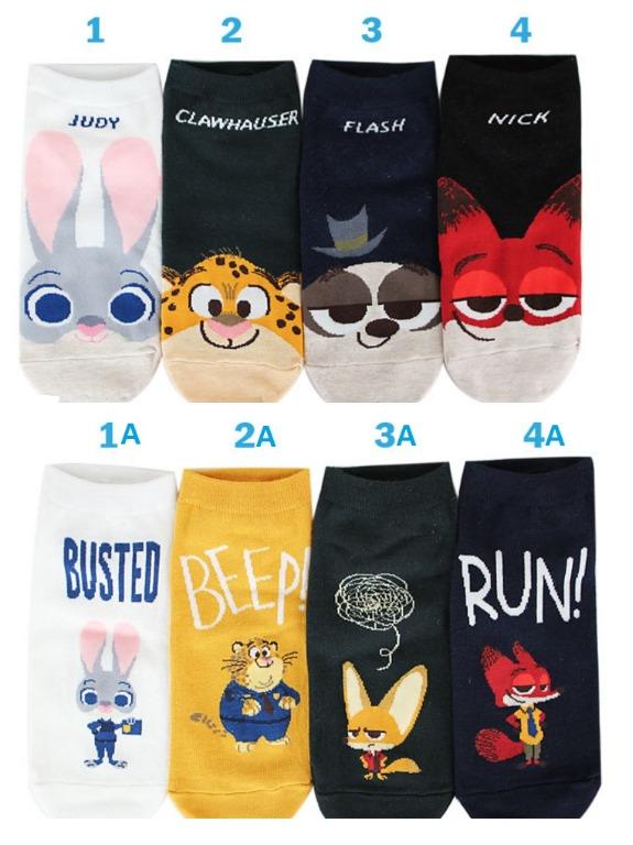 Zootopia Sock, Women's Fashion, Accessories, Socks & Hosiery on Carousell
